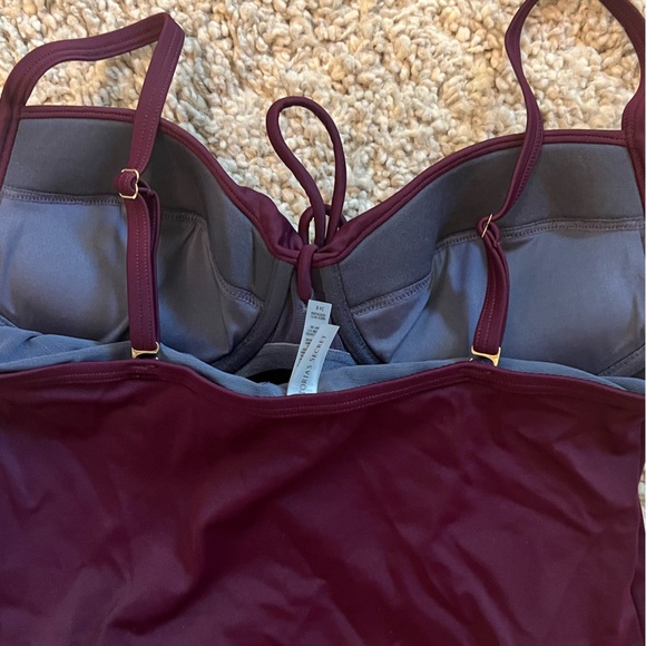 Victoria's Secret | Swim | Victorias Secret Burgundy Wine Tankini Size ...